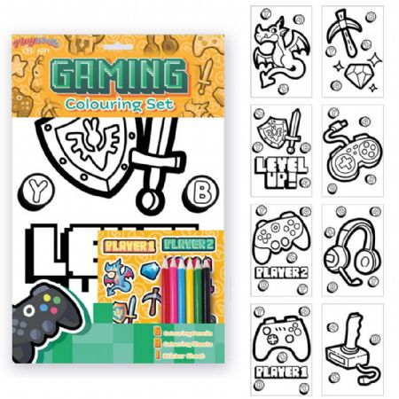 A4 Gamer colouring pack | PBT 170093 | Books and colouring sets